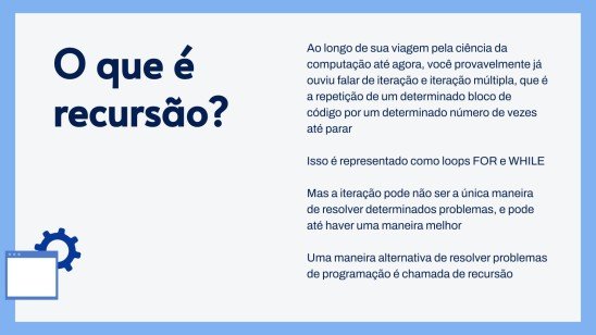 Introdução à recursão | Google Slides e PowerPoint