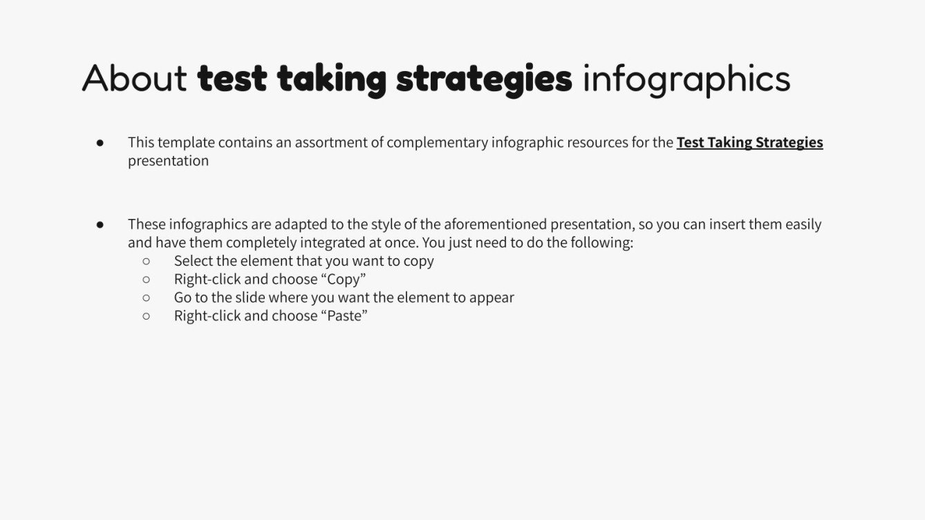 Test Taking Strategies Infographics | Google Slides & PPT