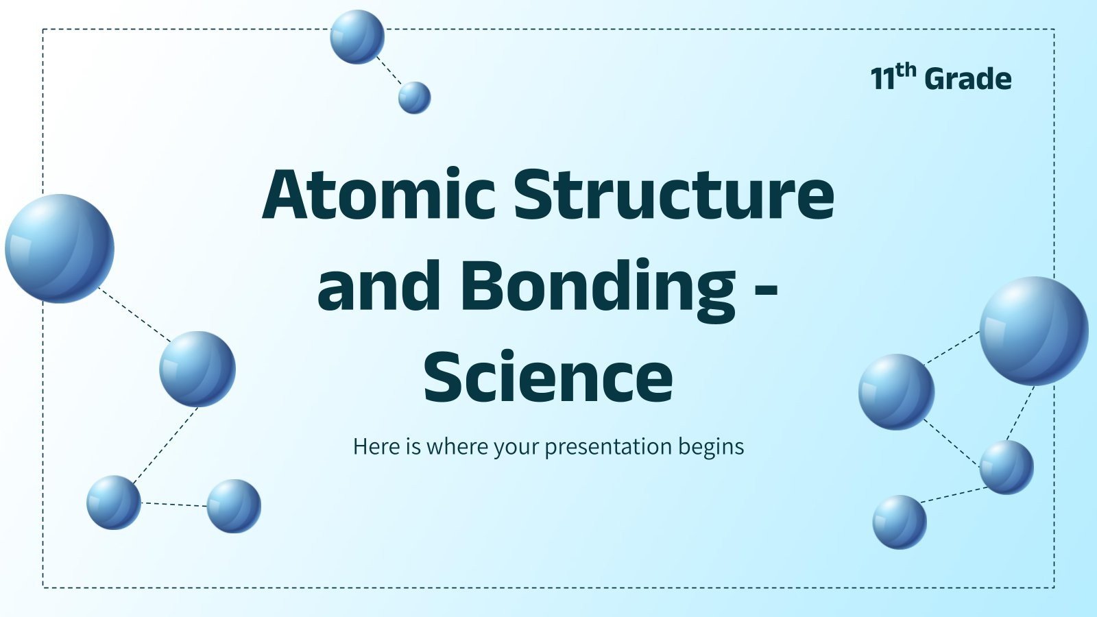 Présentation Structure atomique et liaison - 1e année