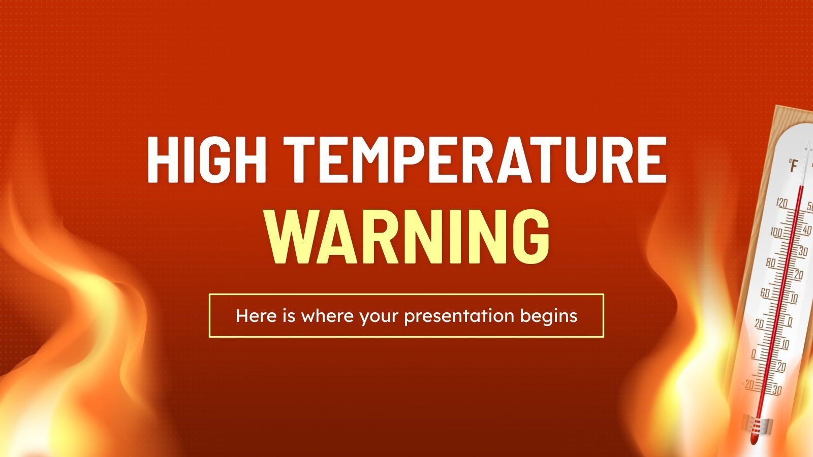 High Temperature Warning | Google Slides e PowerPoint