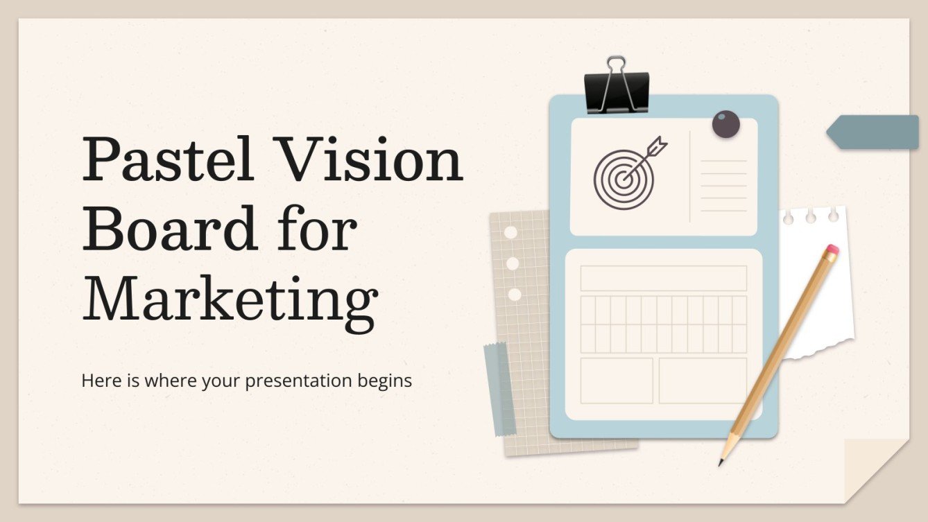 Modèles de vision board pour Google Slides et PowerPoint