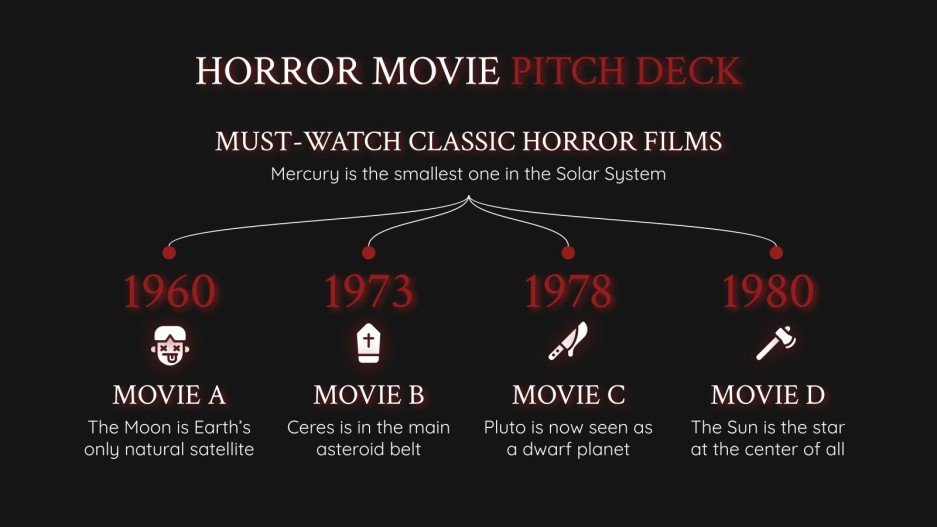 Horror Movie Pitch Deck Infographics Template