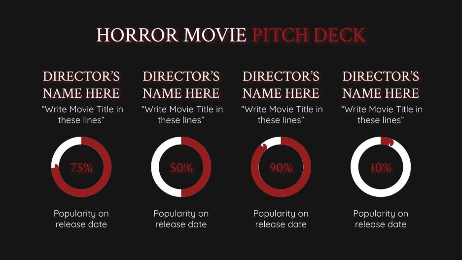 Horror Movie Pitch Deck Infographics Template