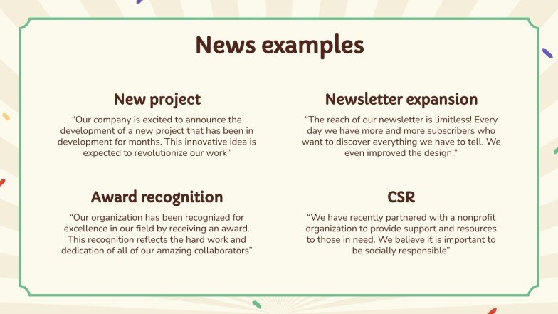 Carnival Festivals Newsletter Presentation