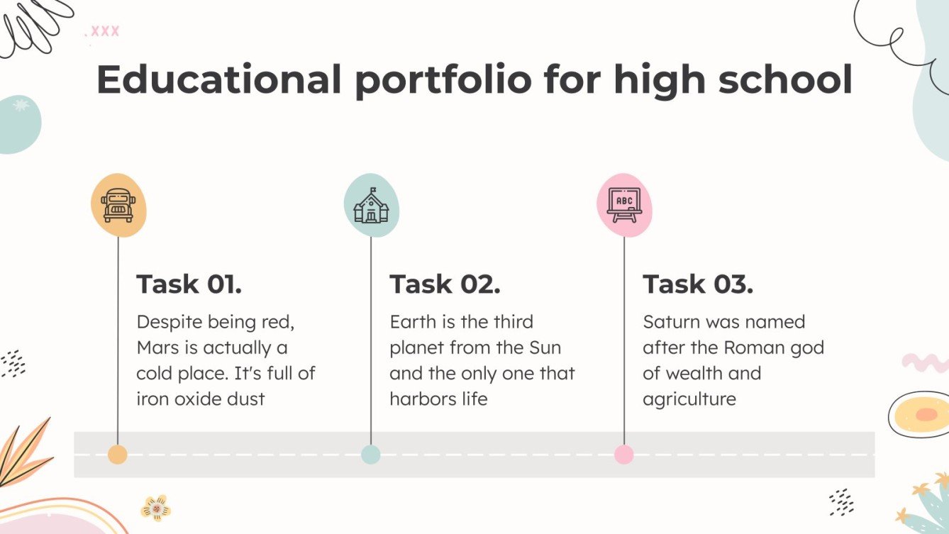 Educational Portfolio for High School Students Infographics