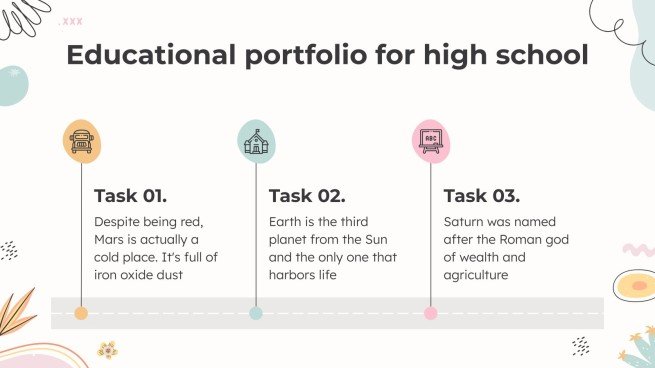 Educational Portfolio for High School Students Infographics