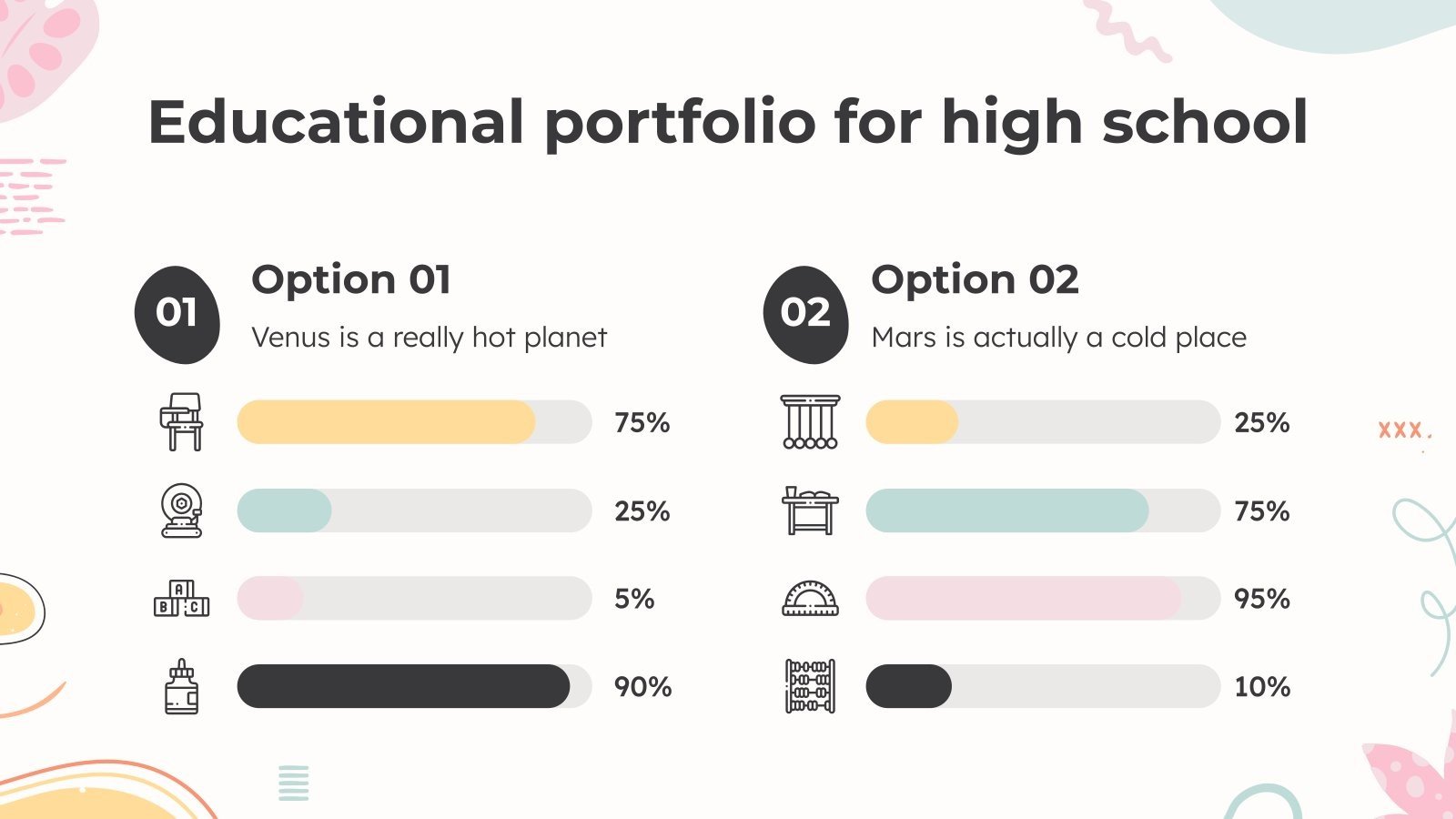 Educational Portfolio for High School Students Infographics