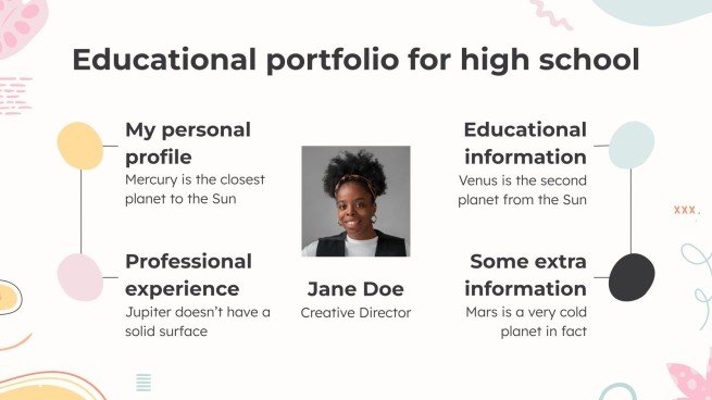 Educational Portfolio for High School Students Infographics