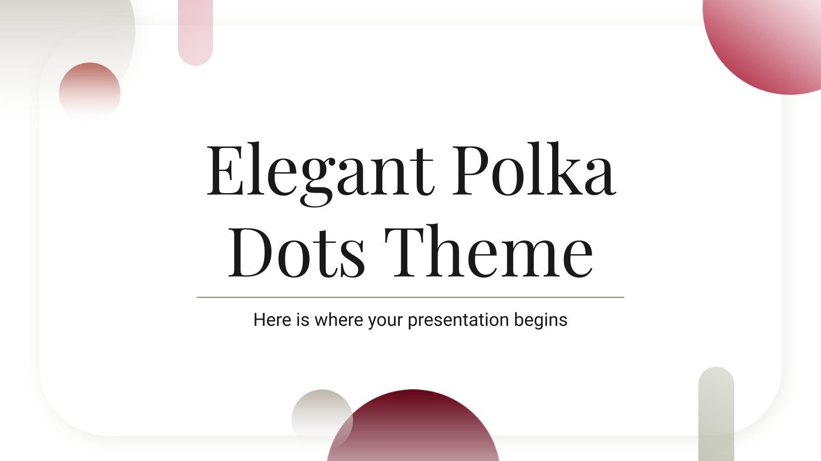 Elegant Polka Dots Theme Presentation