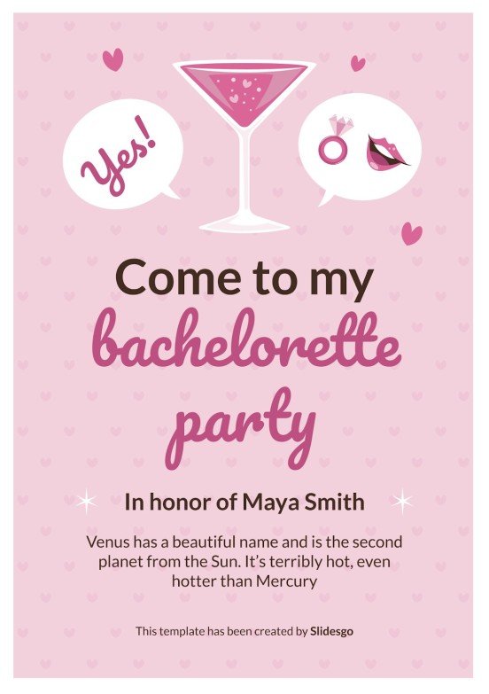 Bachelorette Party Invitation Template