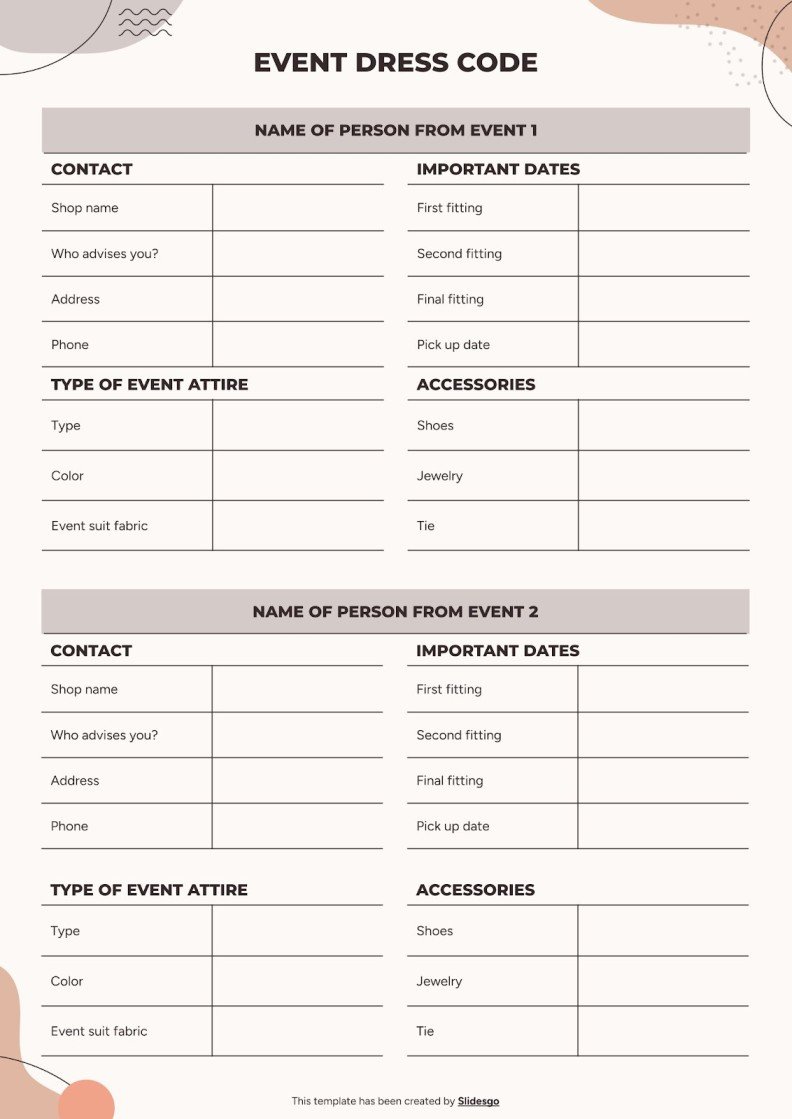 Event Agenda Template