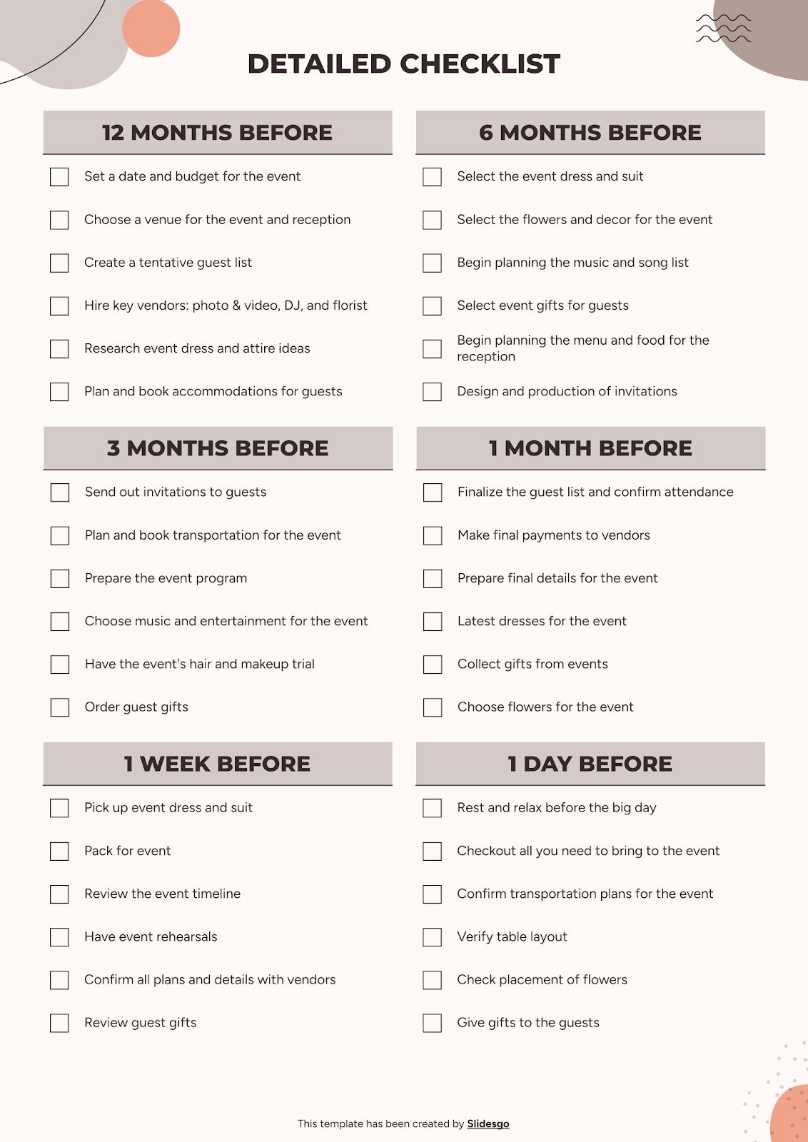 Event Agenda Template