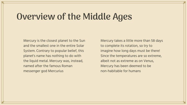 Medieval Europe in the Middle Ages- 9th Grade Presentation