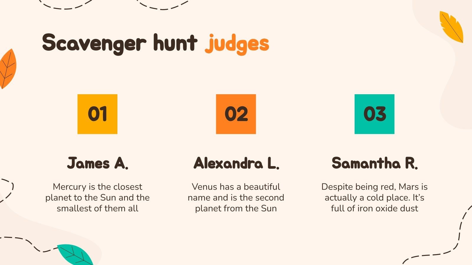 Scavenger Hunt for Kids Presentation