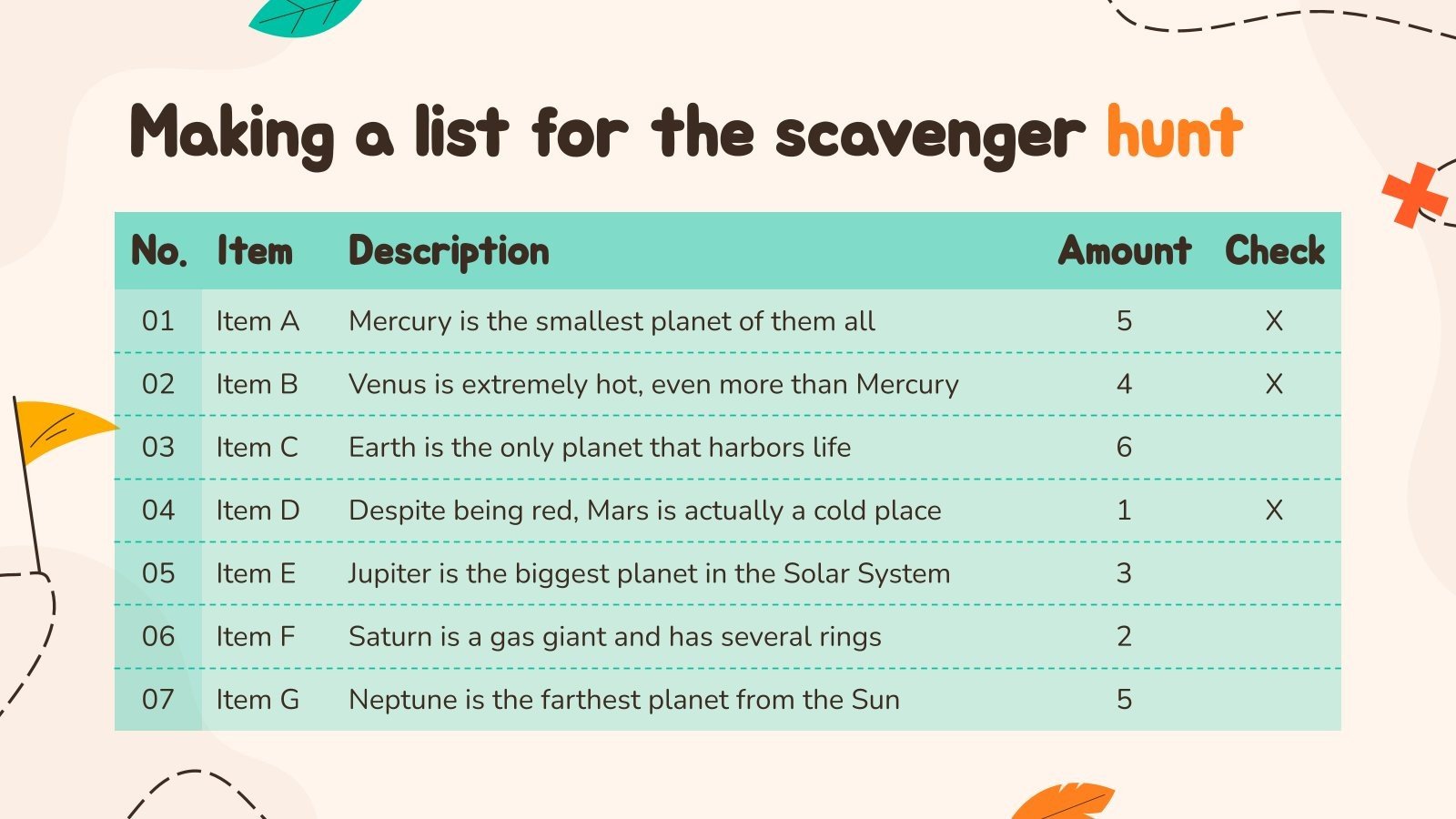 Scavenger Hunt for Kids Presentation