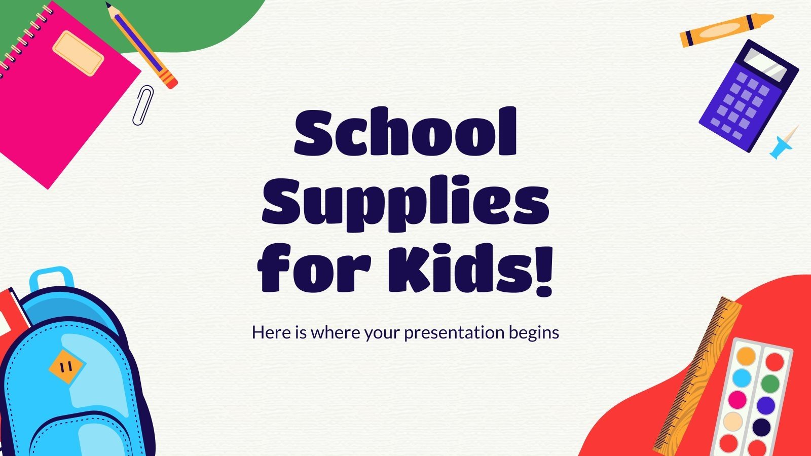 School Supplies for Kids! Presentation