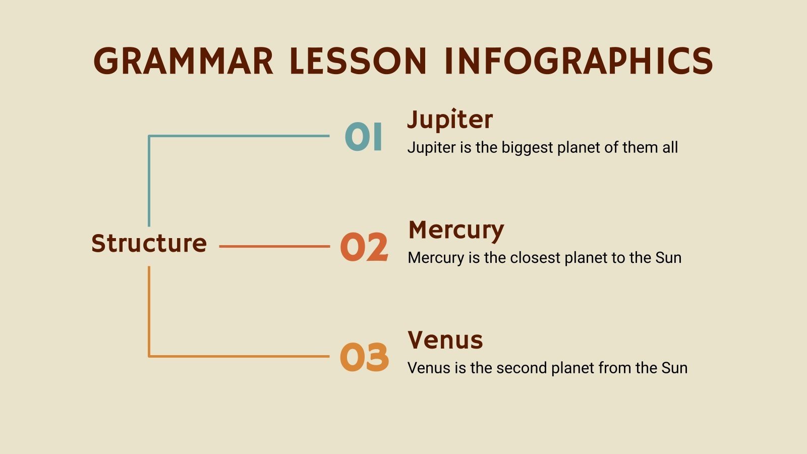 Grammar Lesson Infographics Template