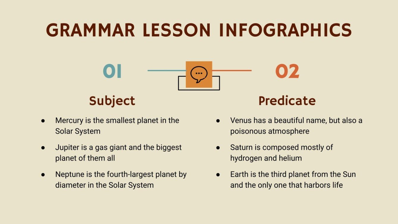 Grammar Lesson Infographics Template