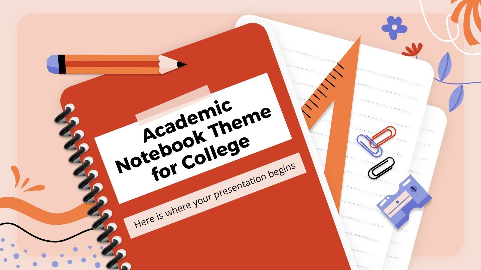 Academic Notebook Theme for College Presentation