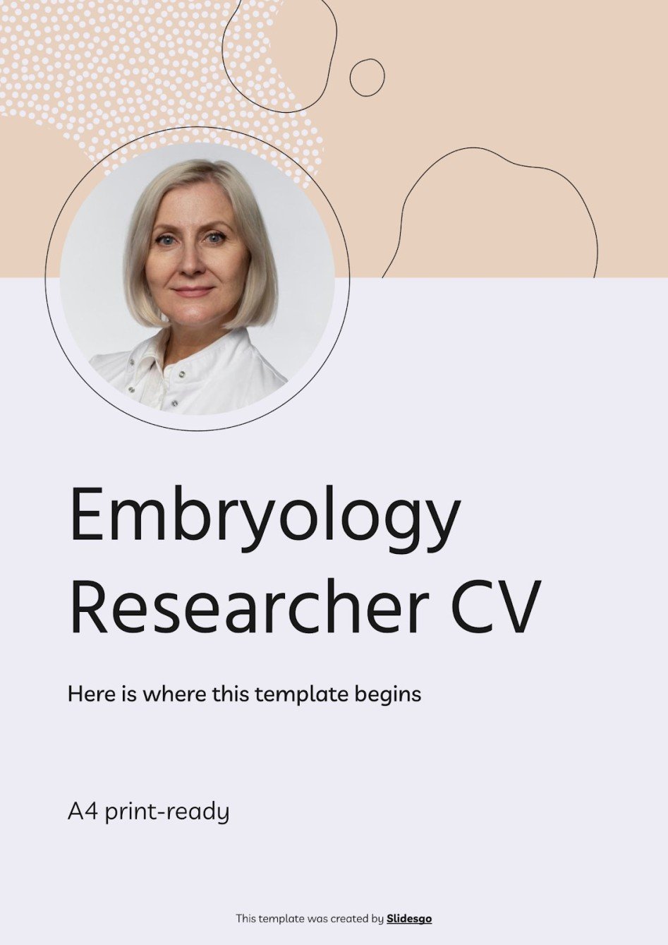 Plantilla CV de investigador en embriología