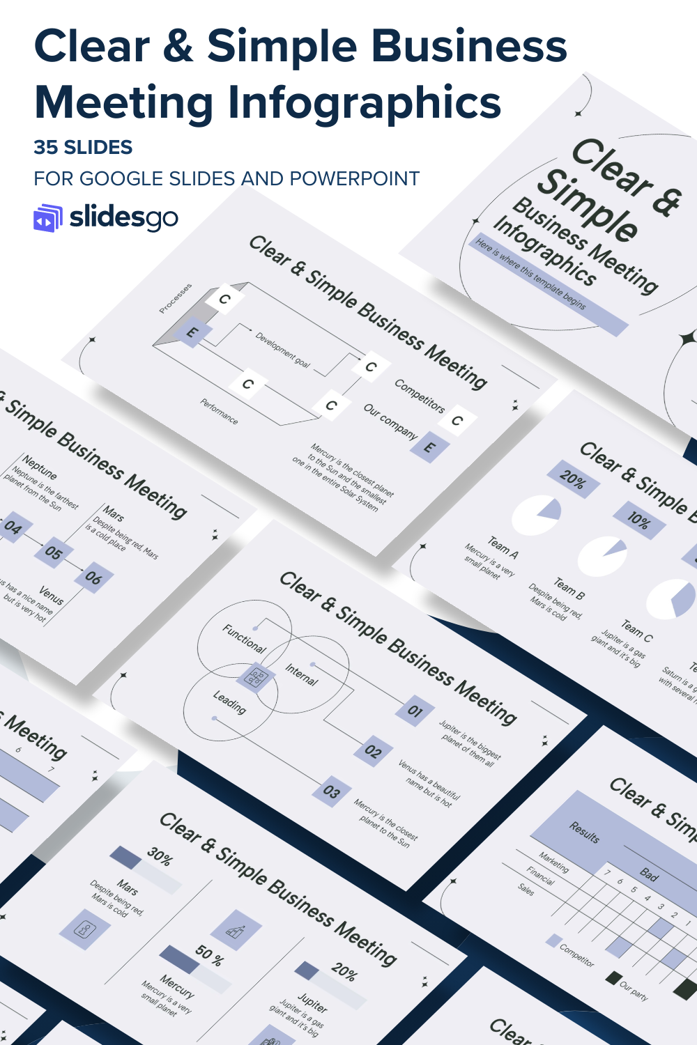 Clear & Simple Business Meeting Infographics | Google Slides