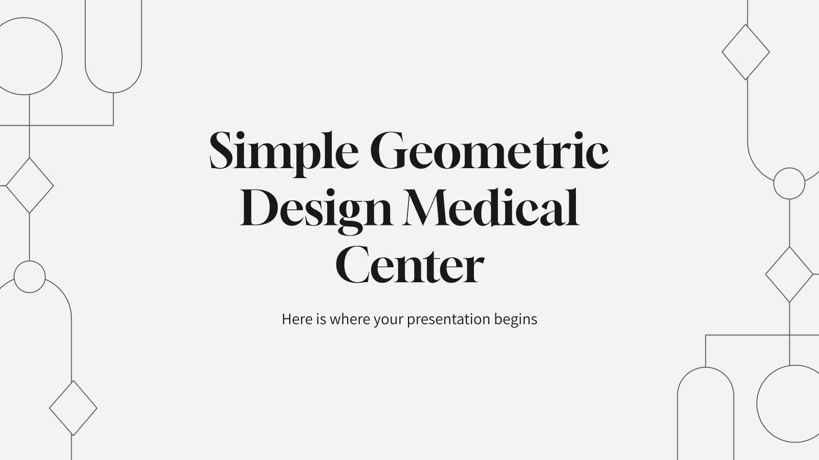 Simple Geometric Design Medical Center Presentation