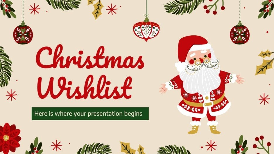 Christmas Wishlist Presentation