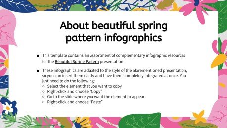 Beautiful Spring Pattern Infographics Template