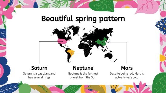 Beautiful Spring Pattern Infographics Template