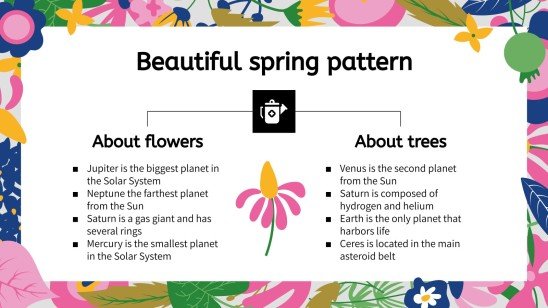 Beautiful Spring Pattern Infographics Template