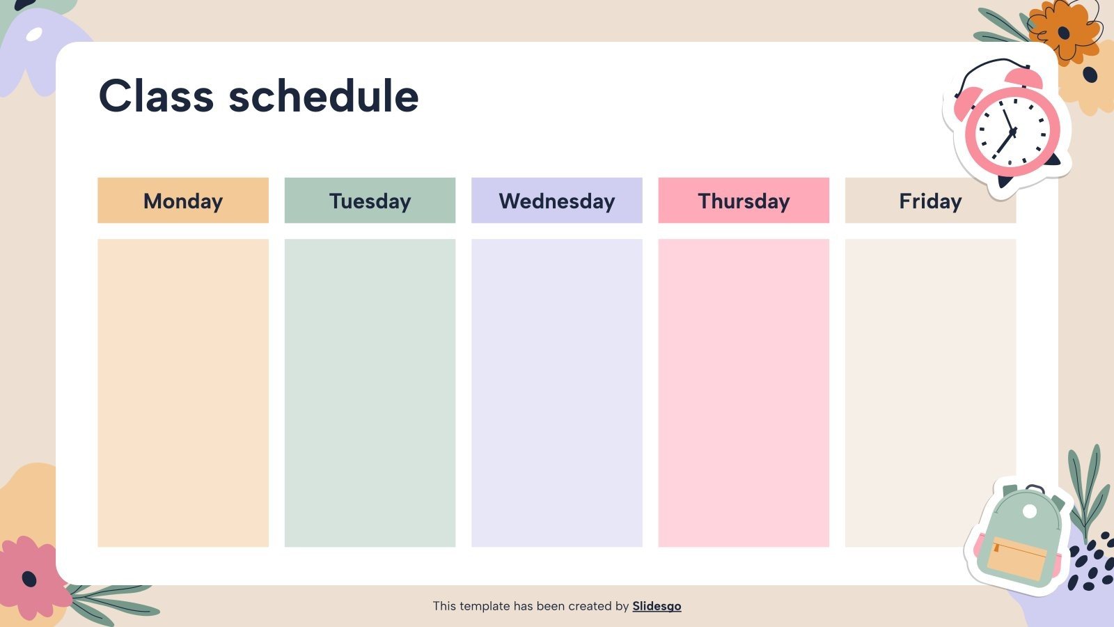 Pastel Palette Class Planner Template