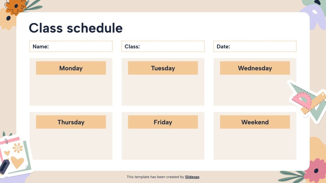 Pastel Palette Class Planner Template