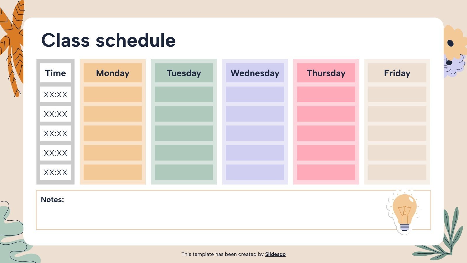 Pastel Palette Class Planner Template