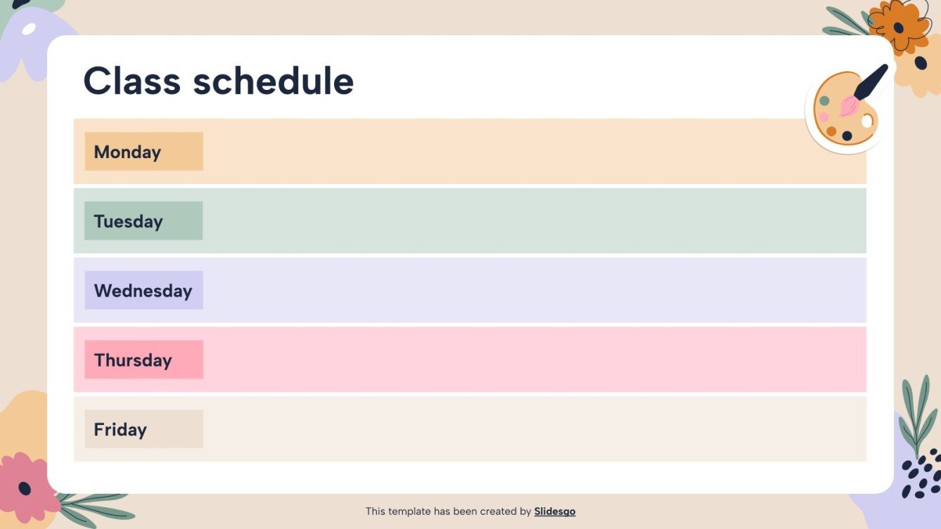 Pastel Palette Class Planner Template