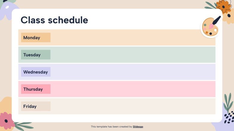 Pastel Palette Class Planner Template