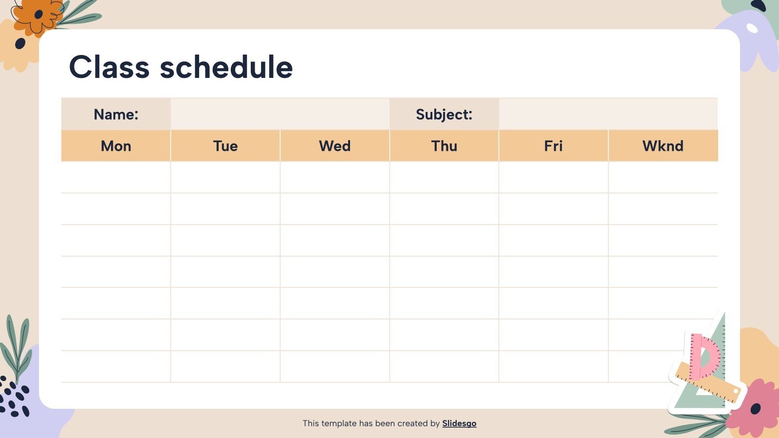 Pastel Palette Class Planner Template