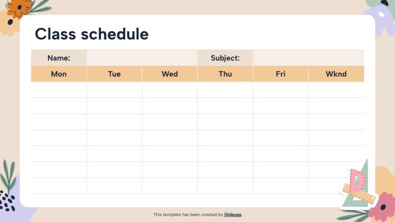 Pastel Palette Class Planner Template