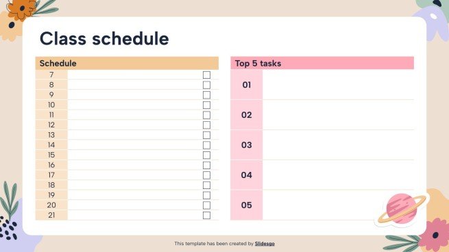 Pastel Palette Class Planner Template