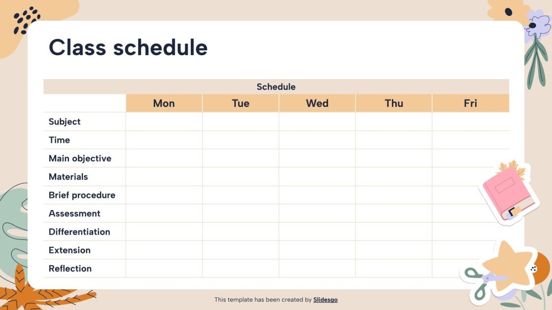 Pastel Palette Class Planner Template