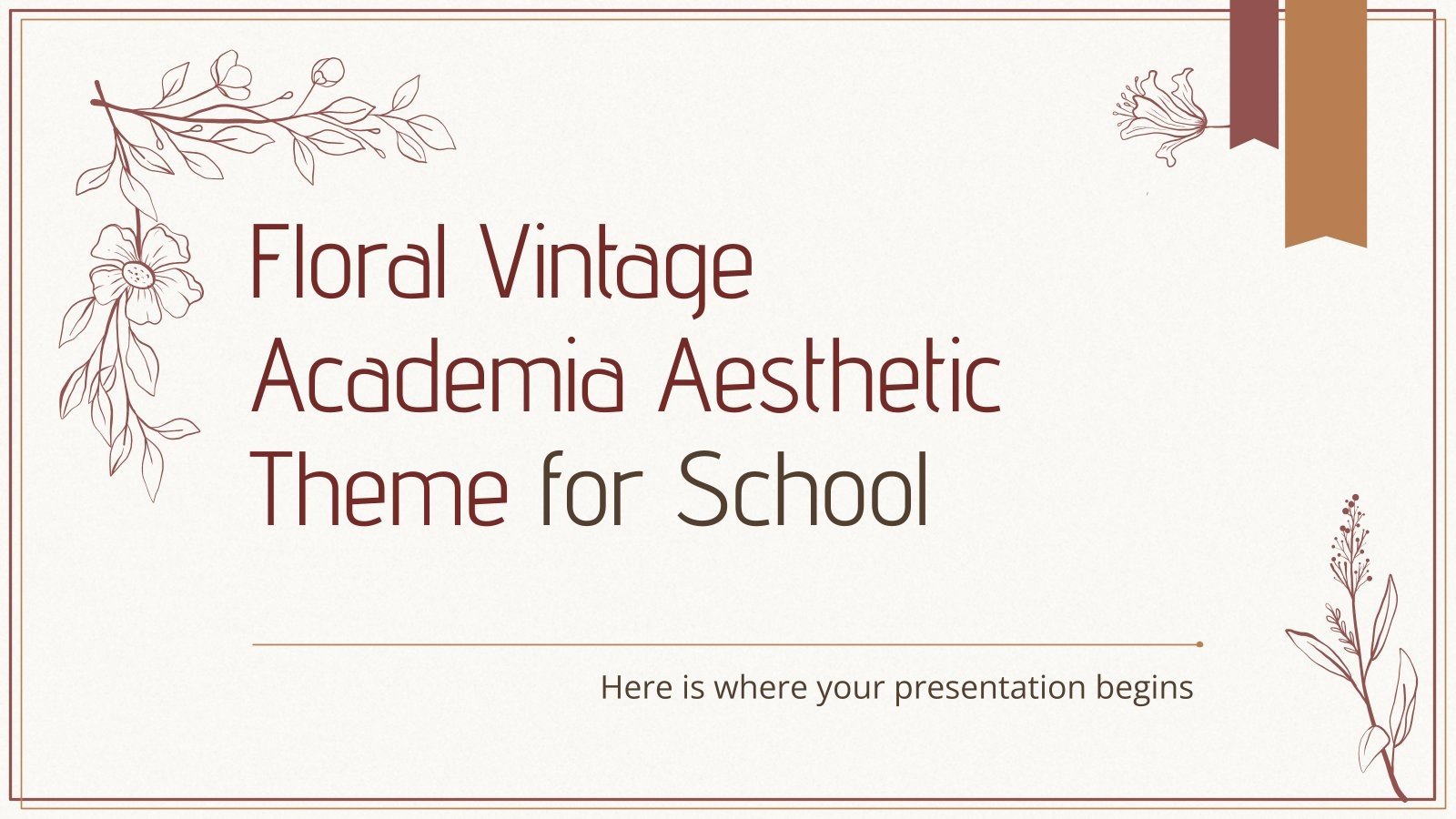 Floral Vintage Academia Aesthetic Theme for School