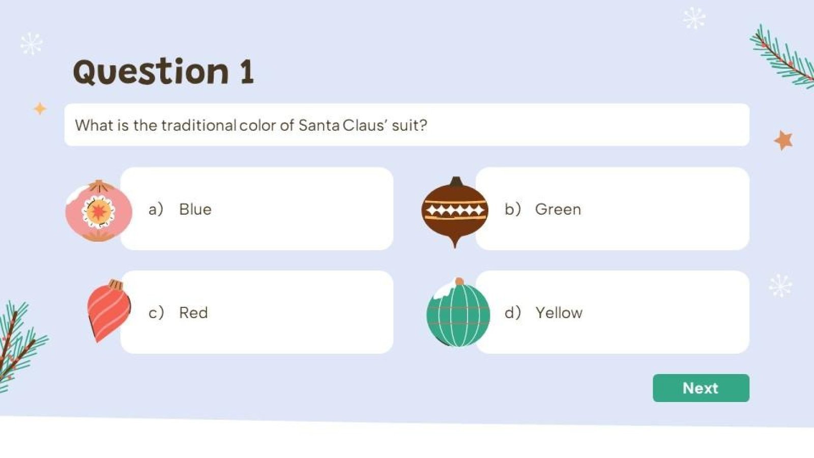 Christmas Quiz Theme Presentation