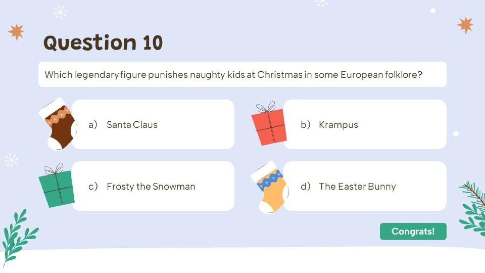 Christmas Quiz Theme Presentation