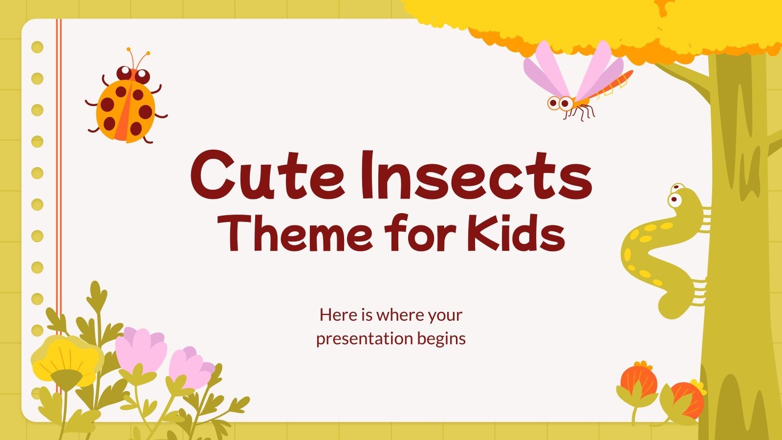 Temas Googles Slide y plantillas PowerPoint sobre insectos