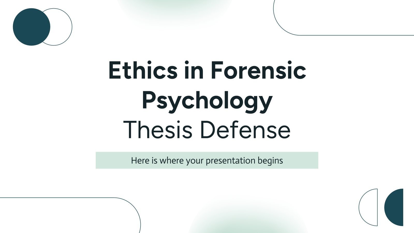 Ethics in Forensic Psychology Thesis Defense Presentation