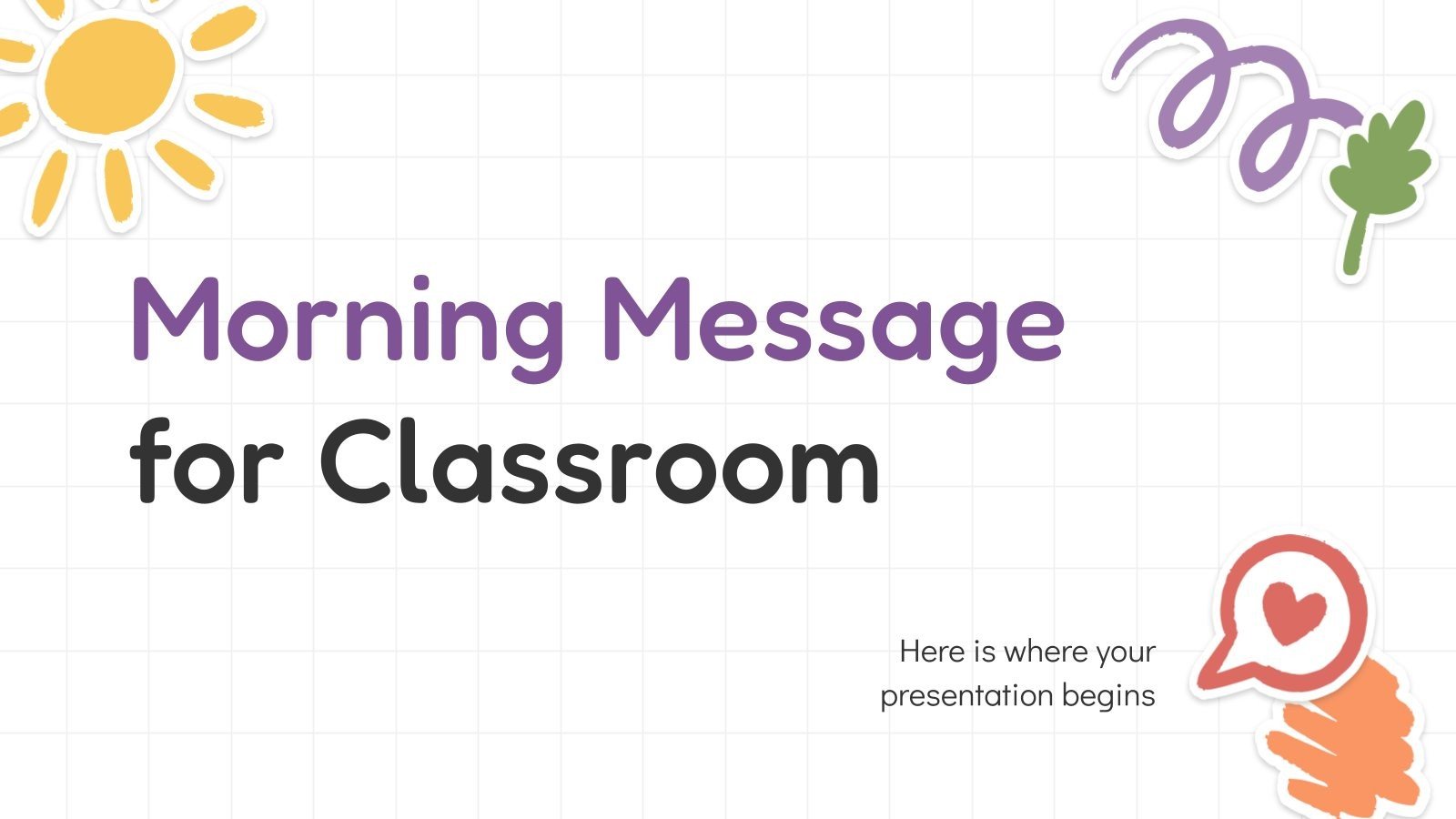 Morning Message For Classroom Presentation