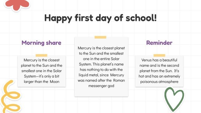 Morning Message for Classroom Presentation