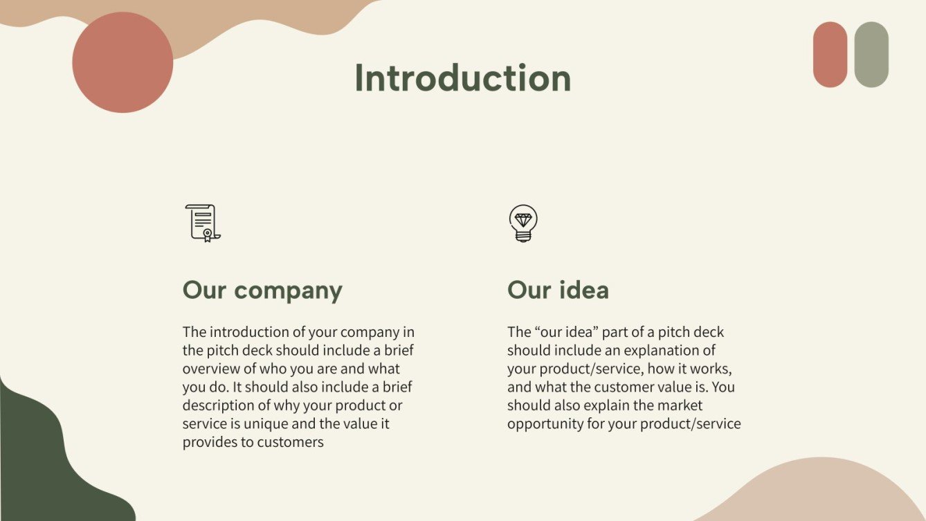 Organic Shapes Design Pitch Deck Presentation