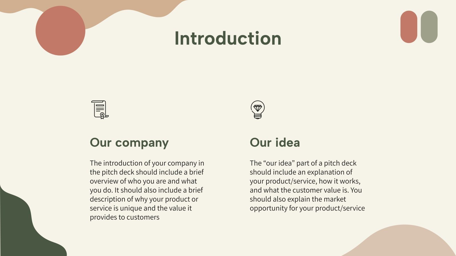 Organic Shapes Design Pitch Deck Presentation