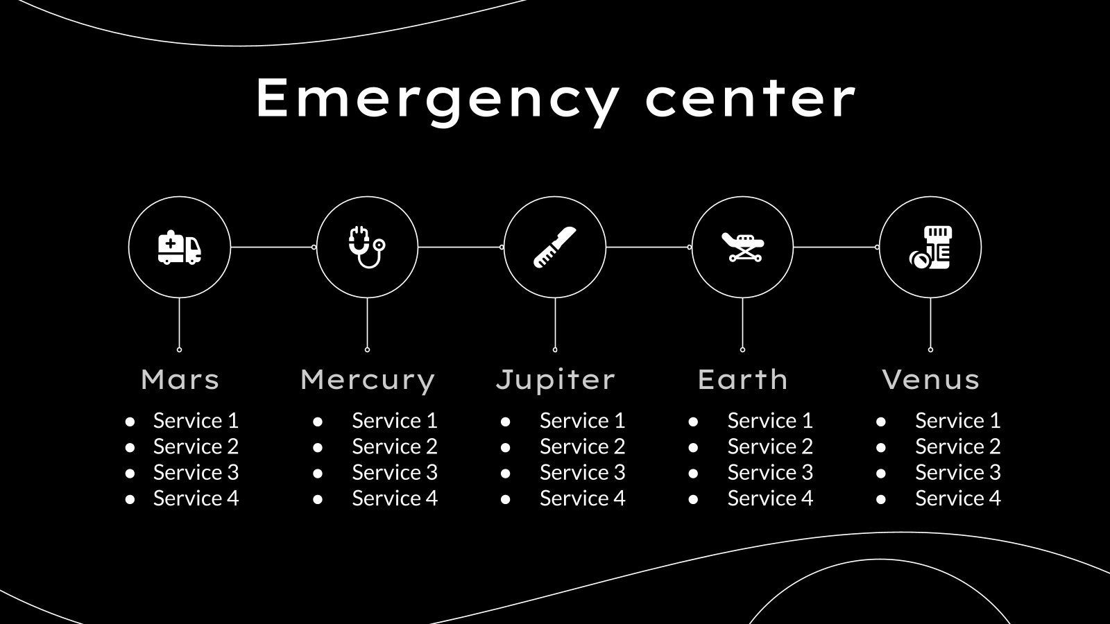 Trauma & Emergency Center Infographics Template
