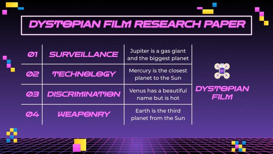 Dystopian Film Research Paper Infographics Template